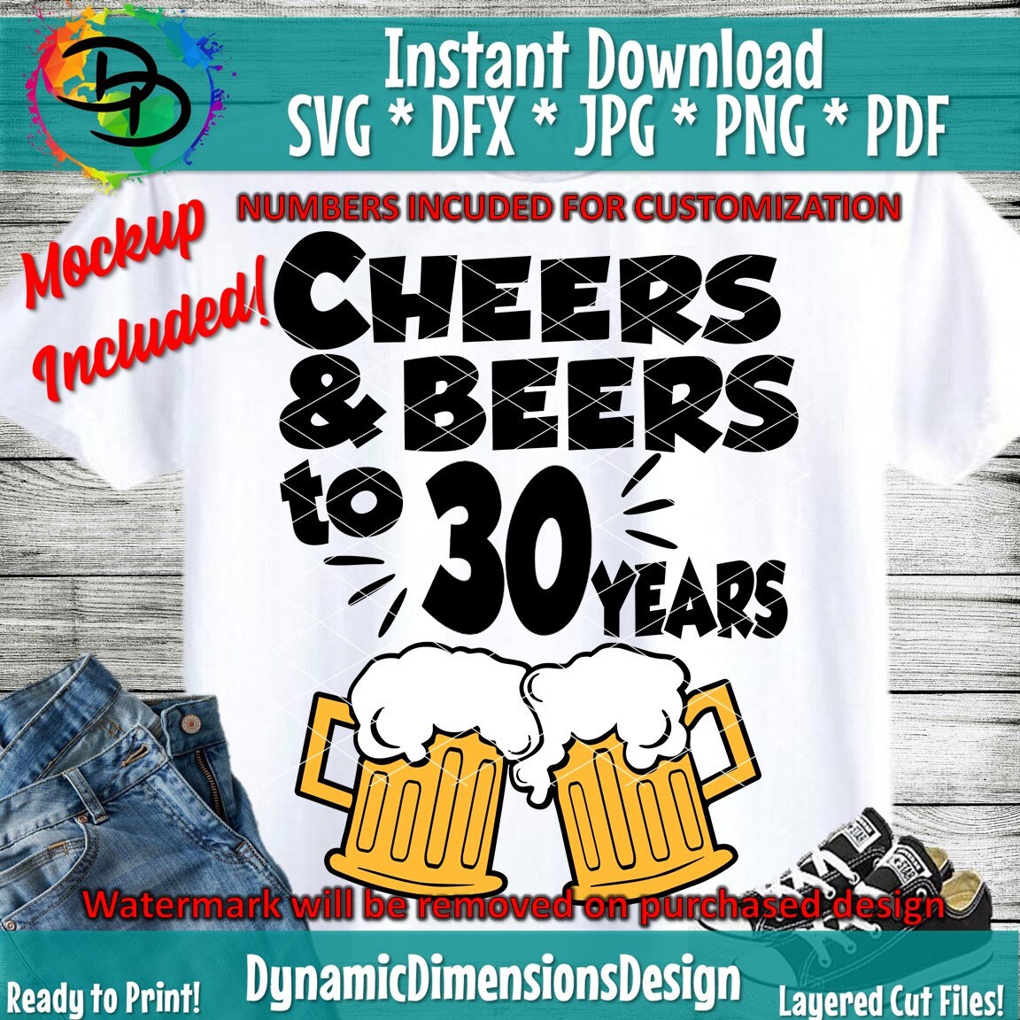 Cheers And Beers To 50 Years Svg 50th Birthday Fifty Etsy