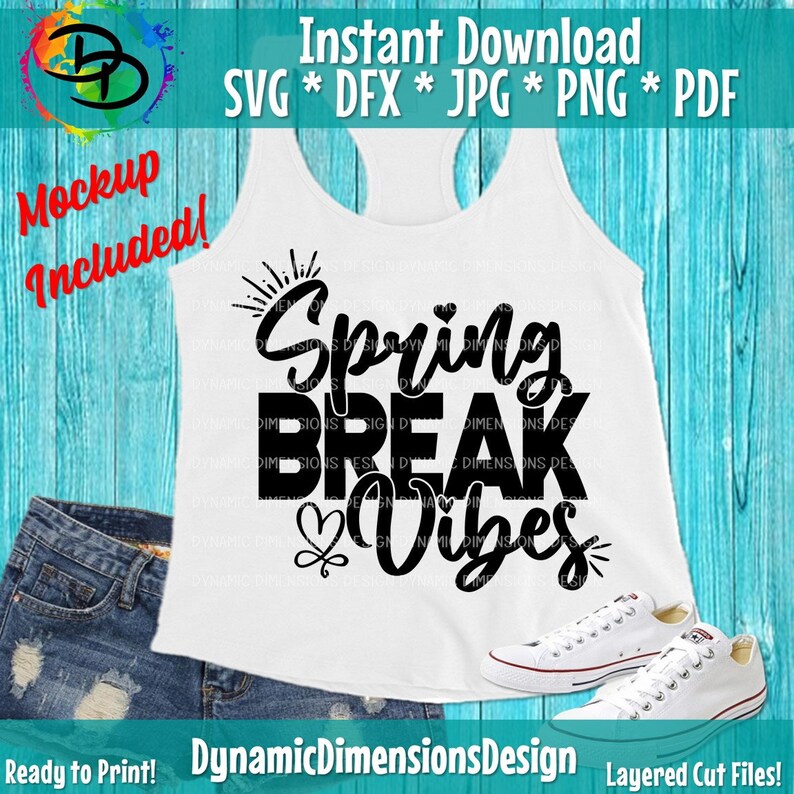 Spring Break Vibes Svg Spring Break Svg Vacation Svg Spring | Etsy