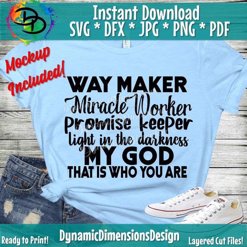 Way Maker Miracle Worker Bible Verse SVG Religious SVG - Etsy