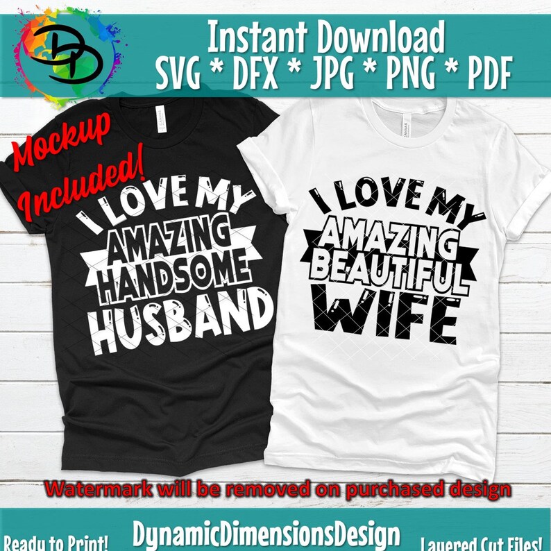 Awesome Husband Svg I Love My Wife Svg Love My Wife Svg Etsy