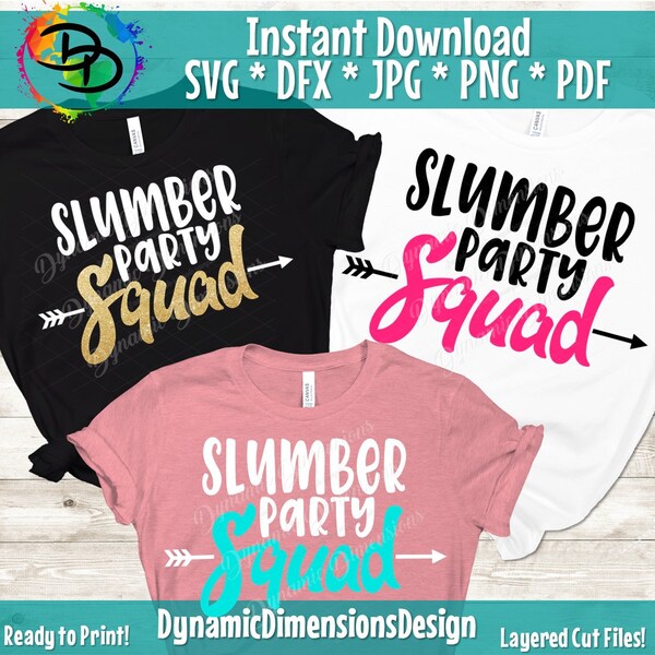 Slumber Party Squad Svg - Etsy