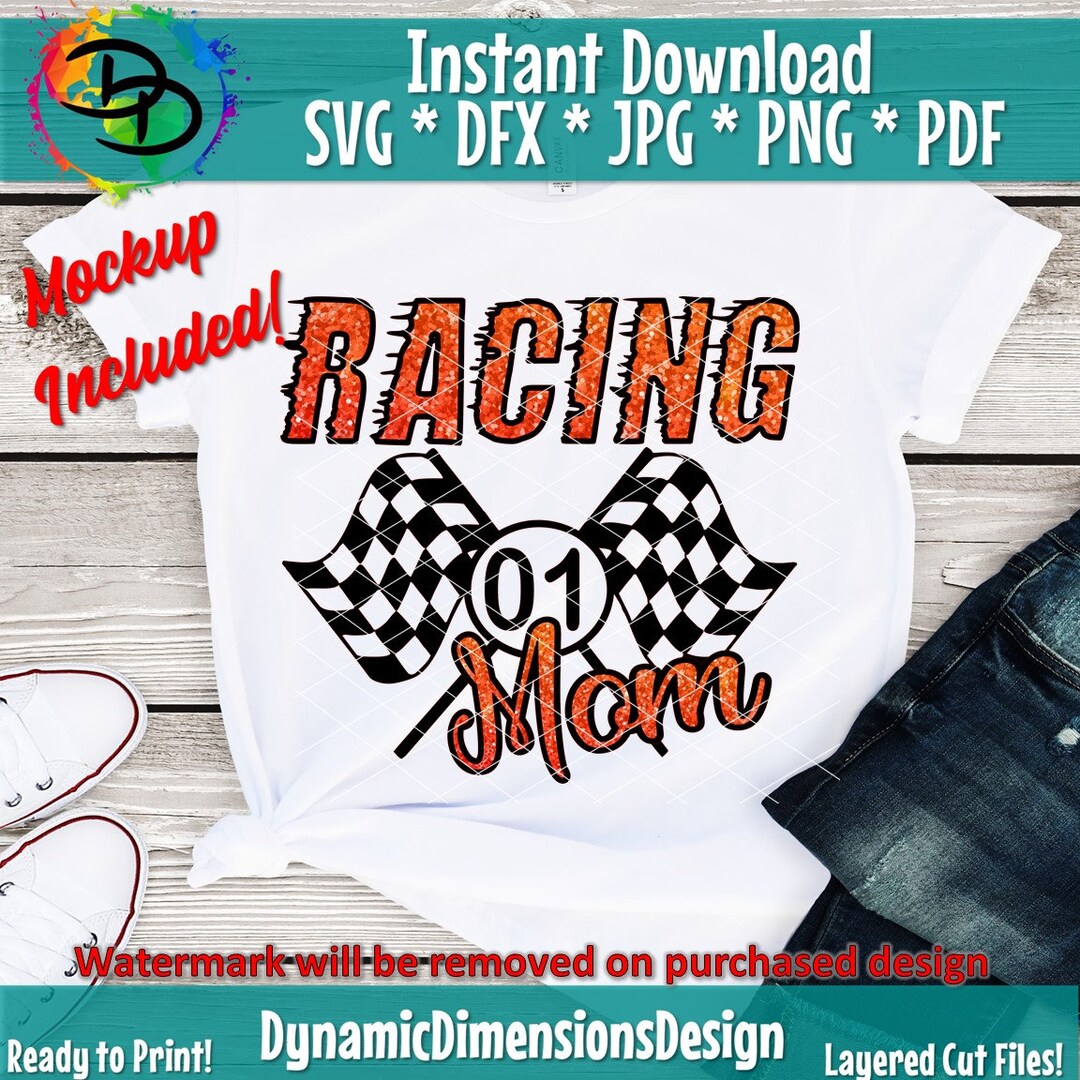 Race Mom Svg, Dxf, Png, Racing Flag Cricut, Silhouette, Race Flag ...