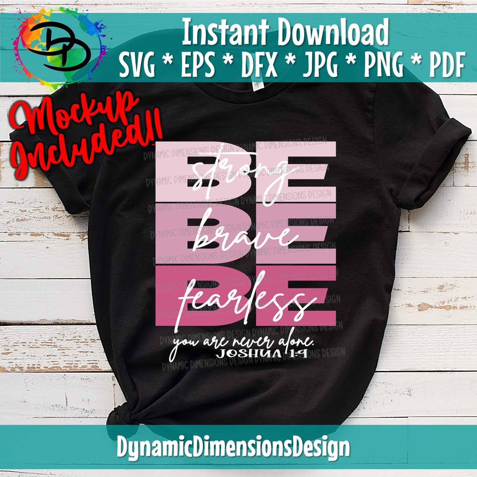 Be Strong Be Brave Be Fearless Bible Verse Christian - Etsy