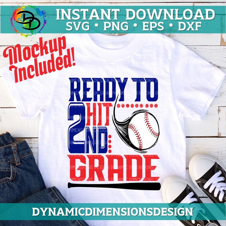 Ready to Hit Second Grade Svg Boy 2nd Grade Back to School - Etsy