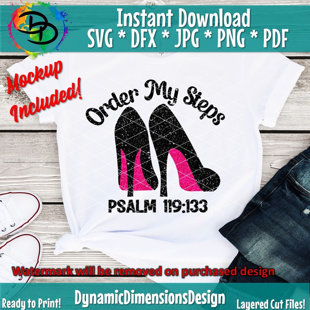 Order My Steps Svg High Heels Christ Christian Svg Psalm - Etsy