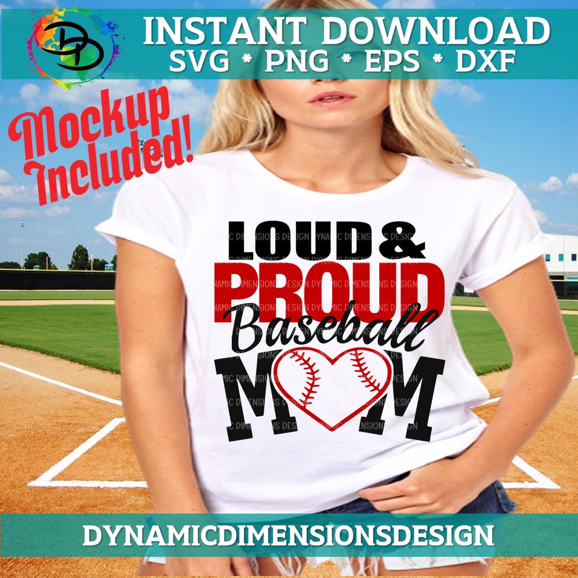 Baseball Svg Baseball Mom Loud And Proud Baseball Cutfile Etsy