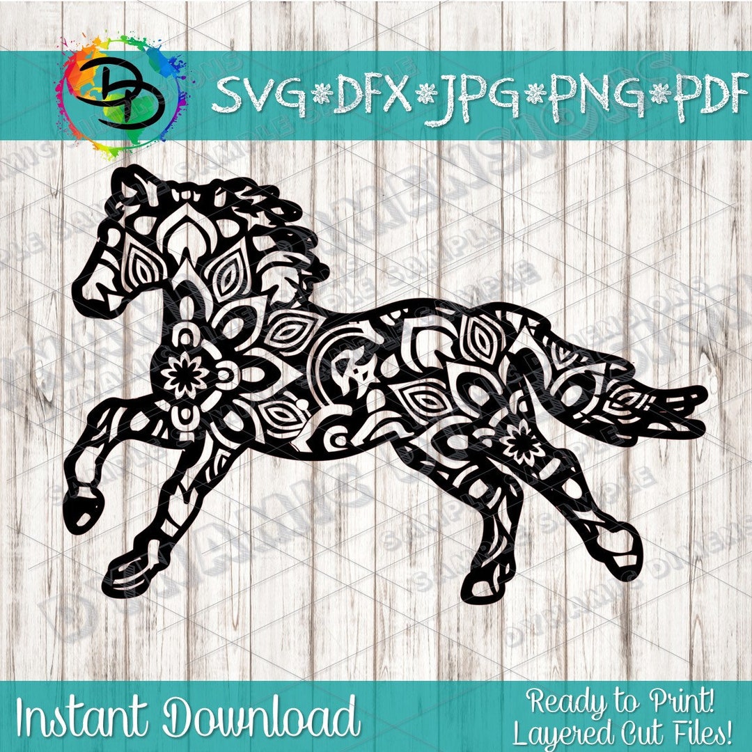 Mandala svg horse svg zentangle animal svg, Horse Mandala, Horse ...