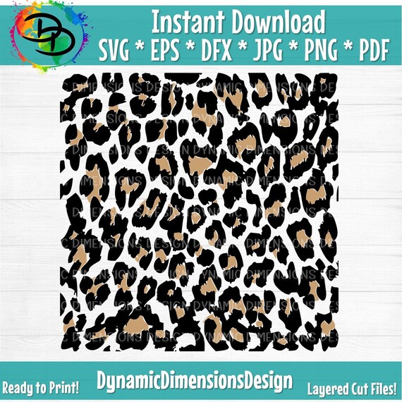 Leopard Background Svg Leopard Svg Layered Cut File - Etsy