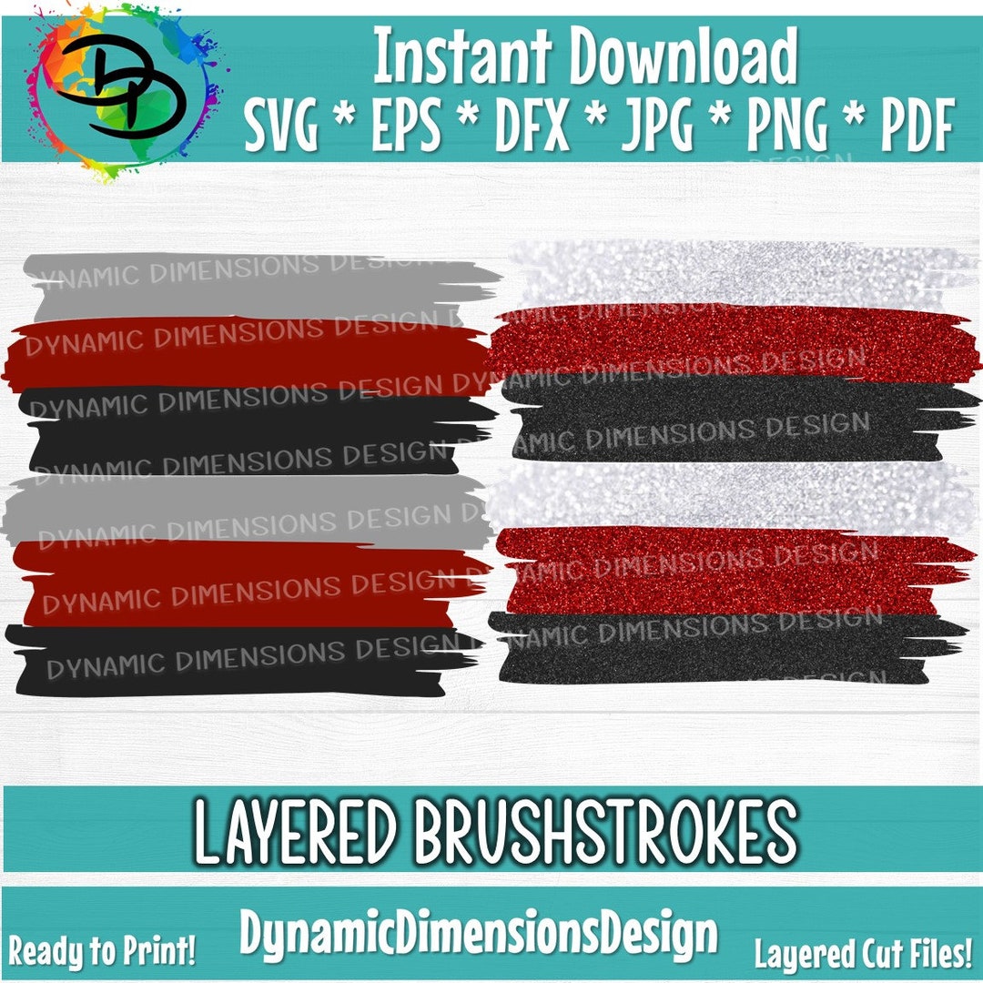 Brush Stroke Frames Svg, Brush Stroke Cut File, Background, Silhouette ...