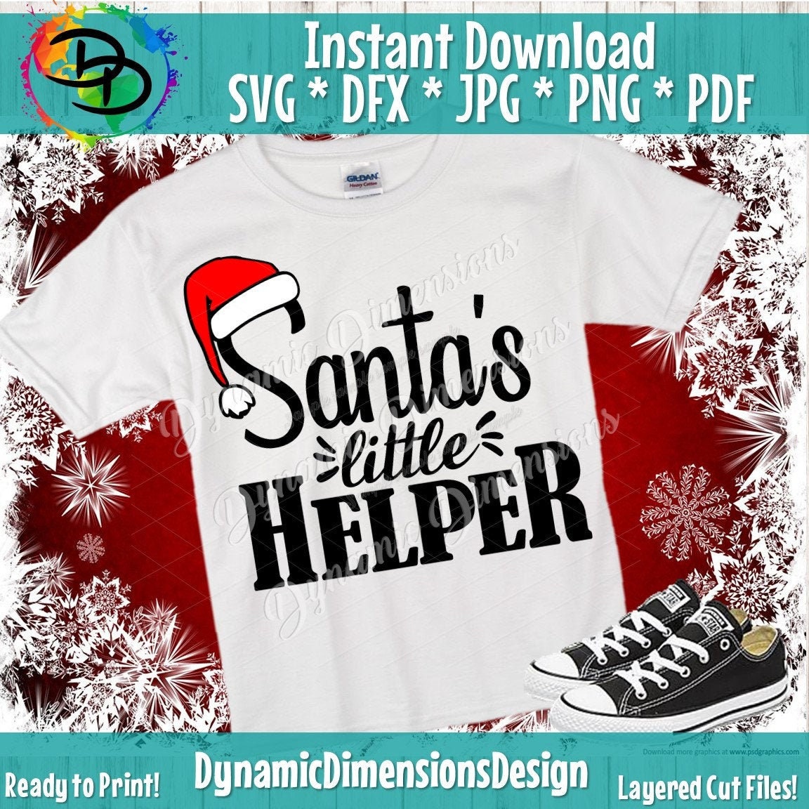 Santa's Little Helper SVG Santas Helper svg Christmas | Etsy