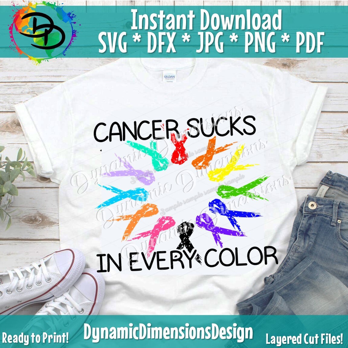 Cancer svg Cancer awareness svg Cancer sucks in every color | Etsy