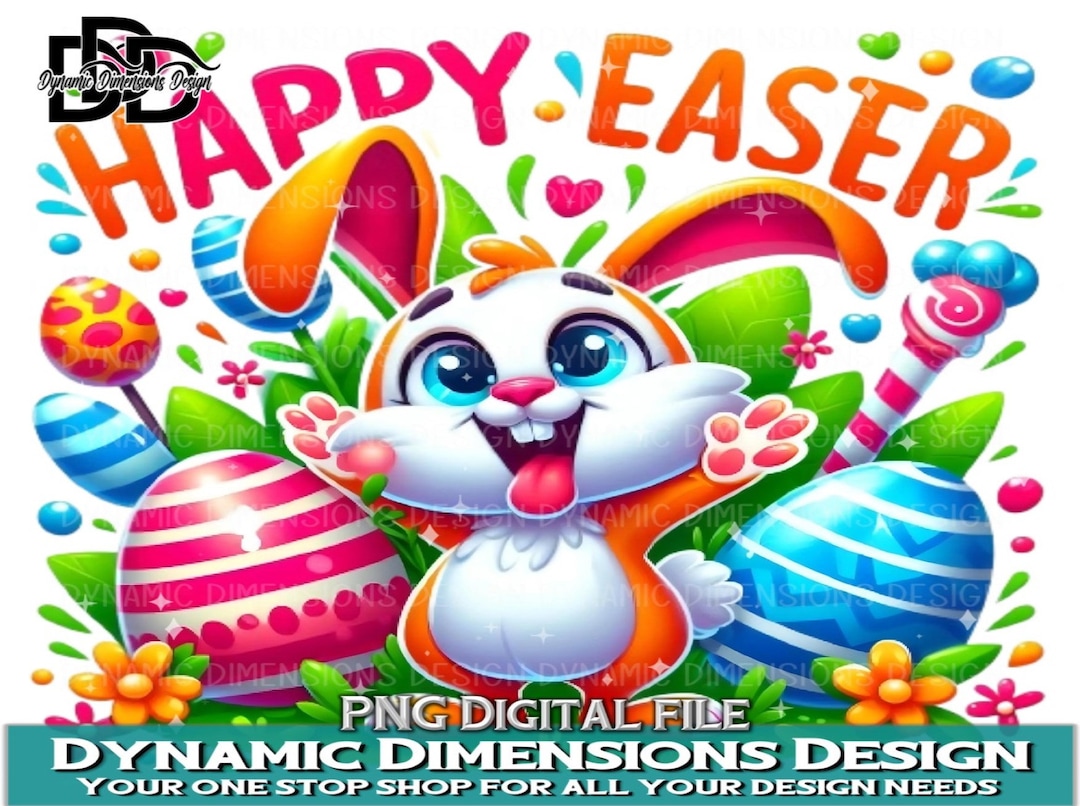Happy Easter Png, Sublimation Design, Easter Day, Bunny Sublimation ...