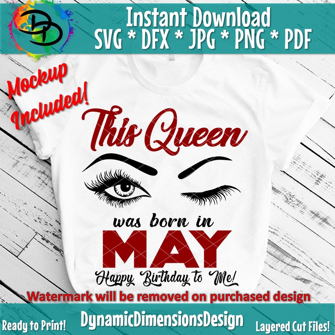 This Queen May girl svg May birthday svg This Queen was - Etsy España