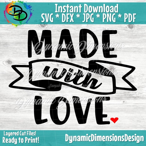 Made With Love Kitchen Svg - Etsy