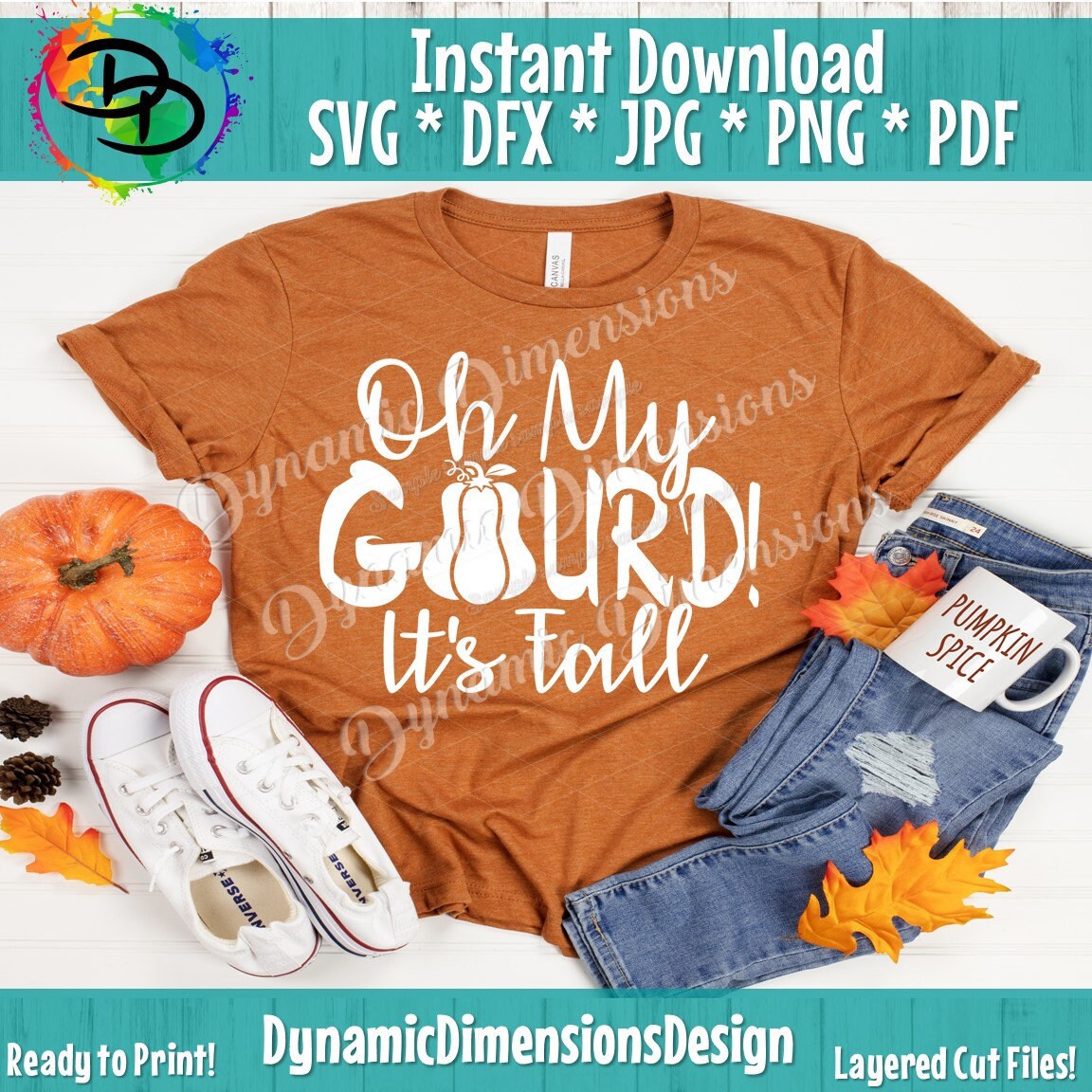 Oh My Gourd Its Fall Y'all Fall Svg Quote Fall Svg | Etsy