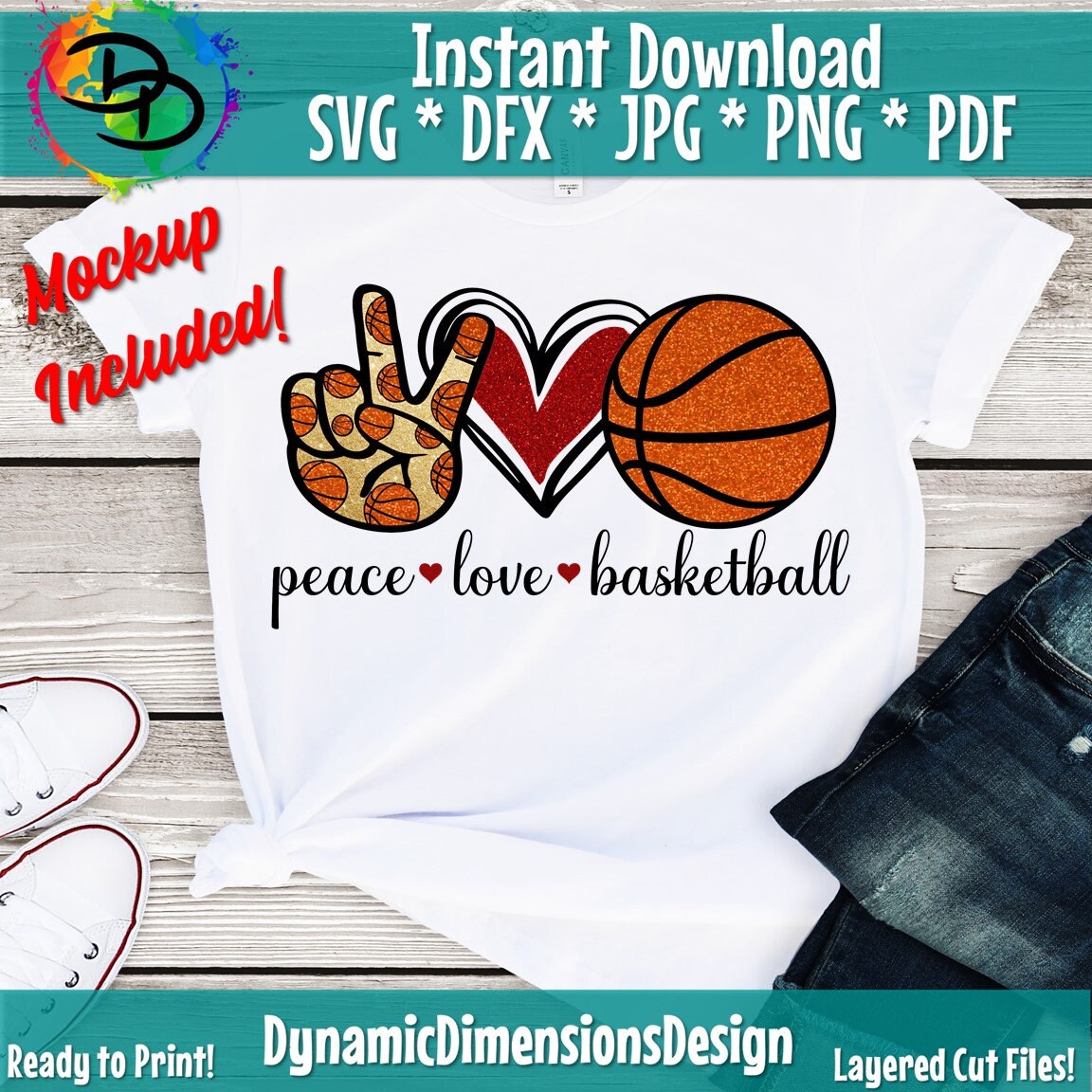 Peace Love Basketball Svg Basketball Png Basketball Shirt - Etsy