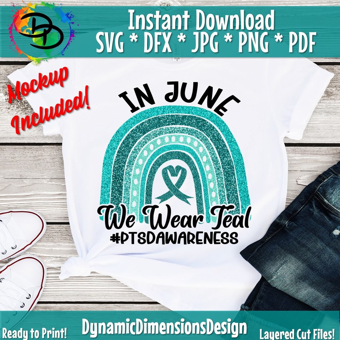 PTSD Awareness Ribbon, Ptsd, Rainbow, Teal, Ptsd Awareness, American ...