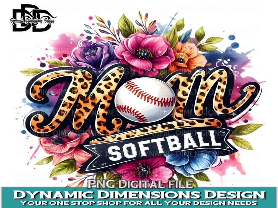 Softball Mom Leopard Png, Leopard Softball, Sublimation Design ...