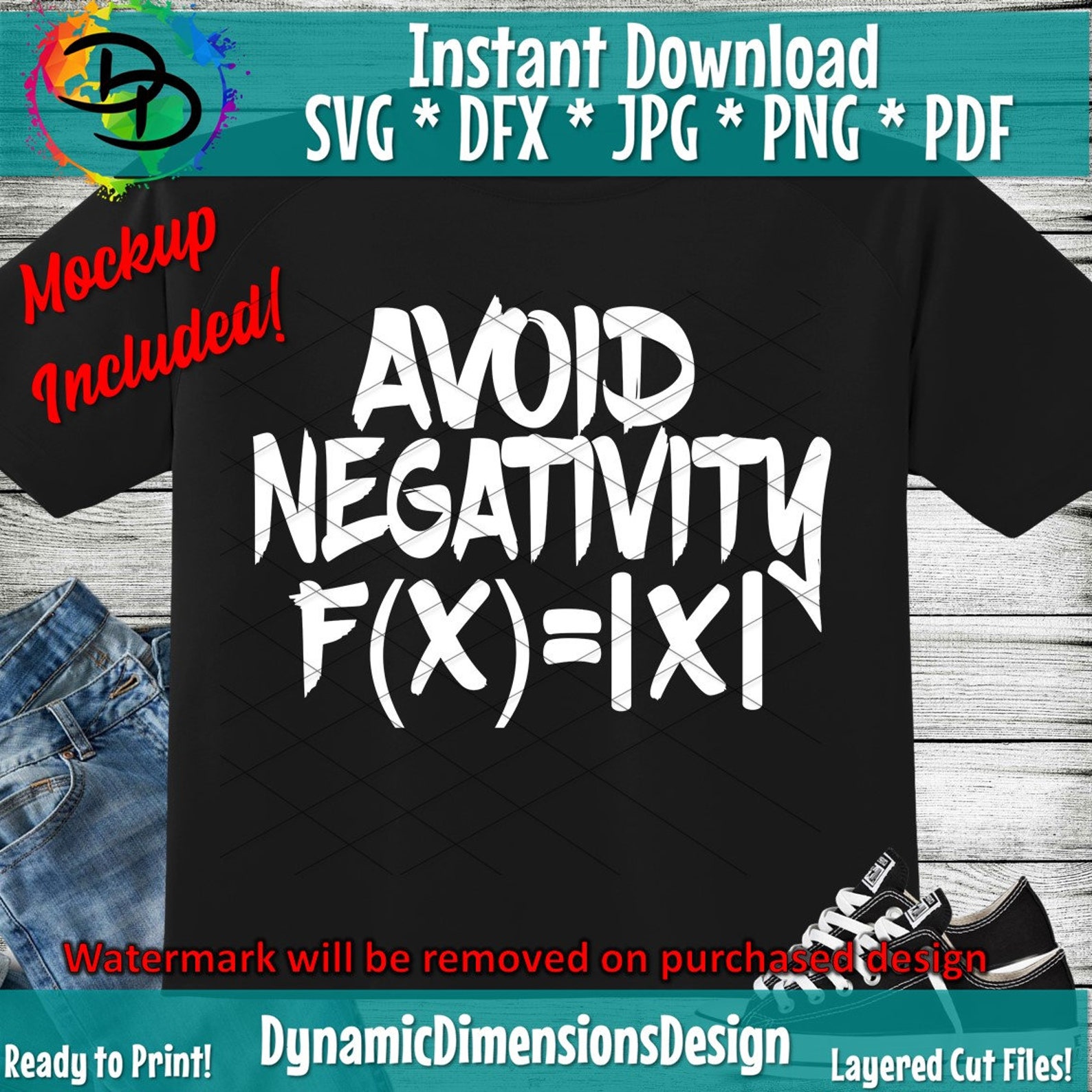 Math SVG Math Cut File Avoid Negativity Math Teacher Funny | Etsy