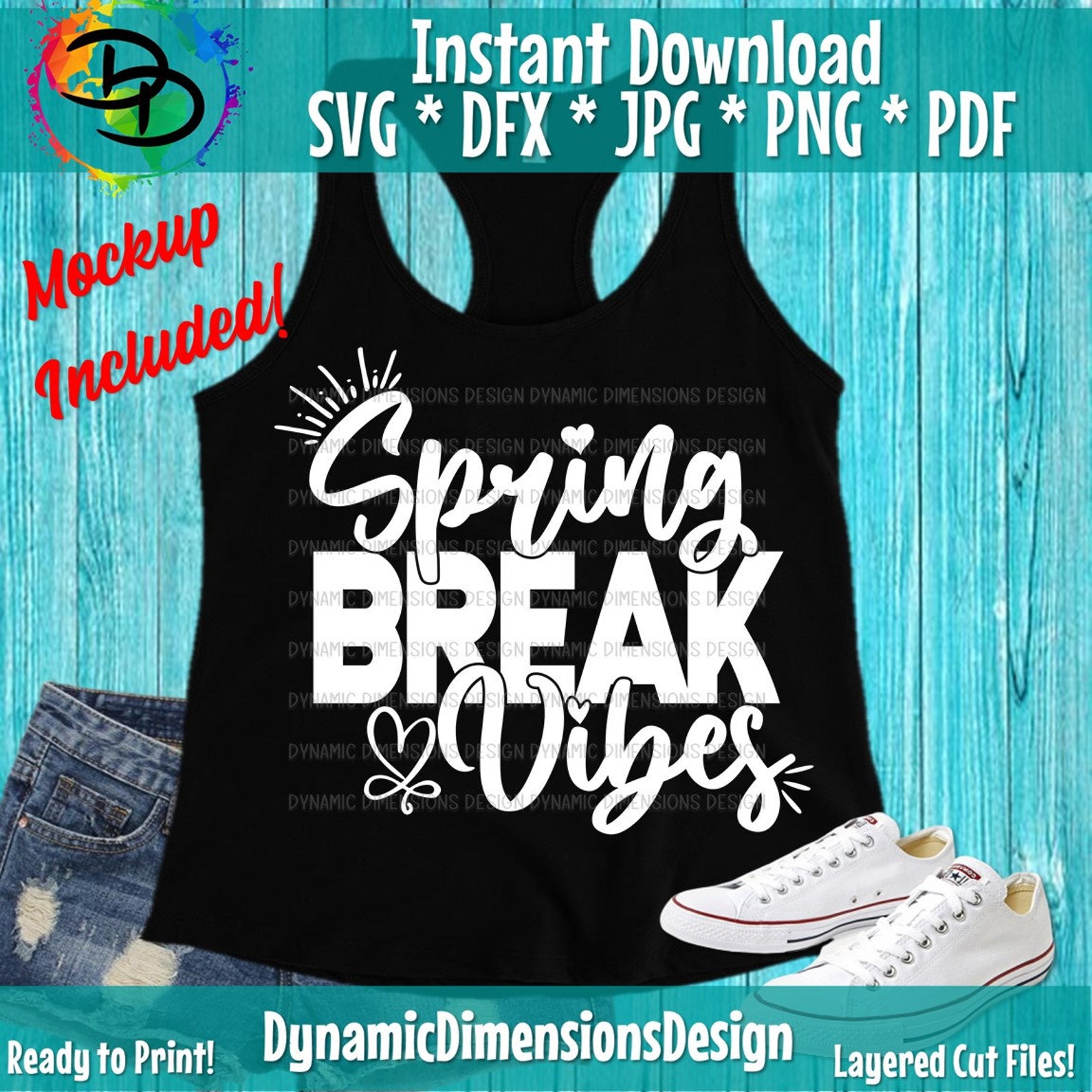 Spring Break Vibes Svg Spring Break Svg Vacation Svg Spring | Etsy