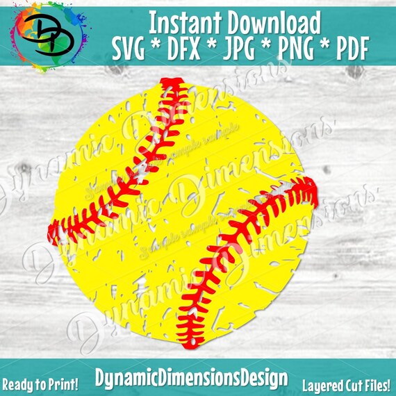 Softball Svg Softball Clipart Png Dxf Baseball Svg File Design For ...