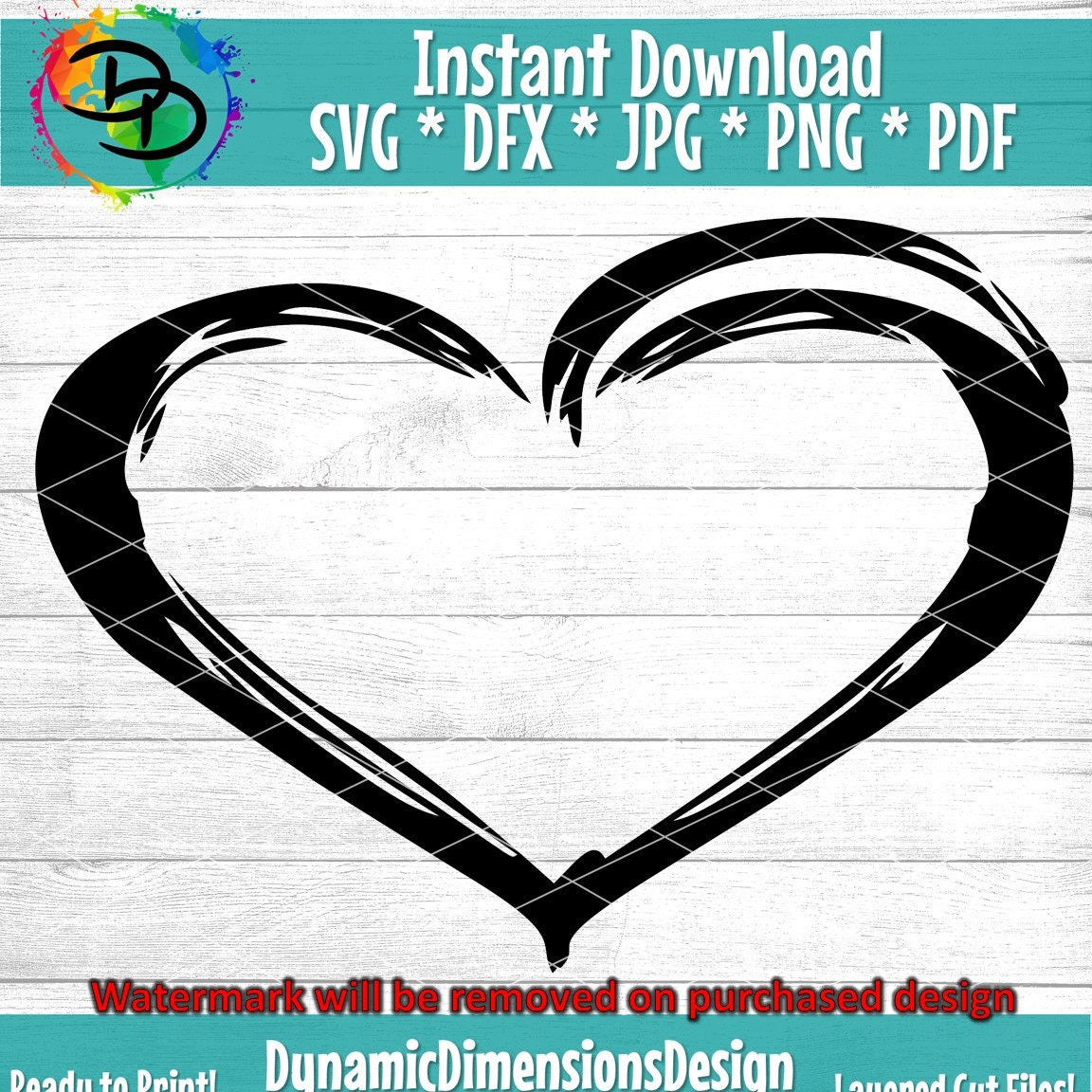 Rustic Heart Clipart