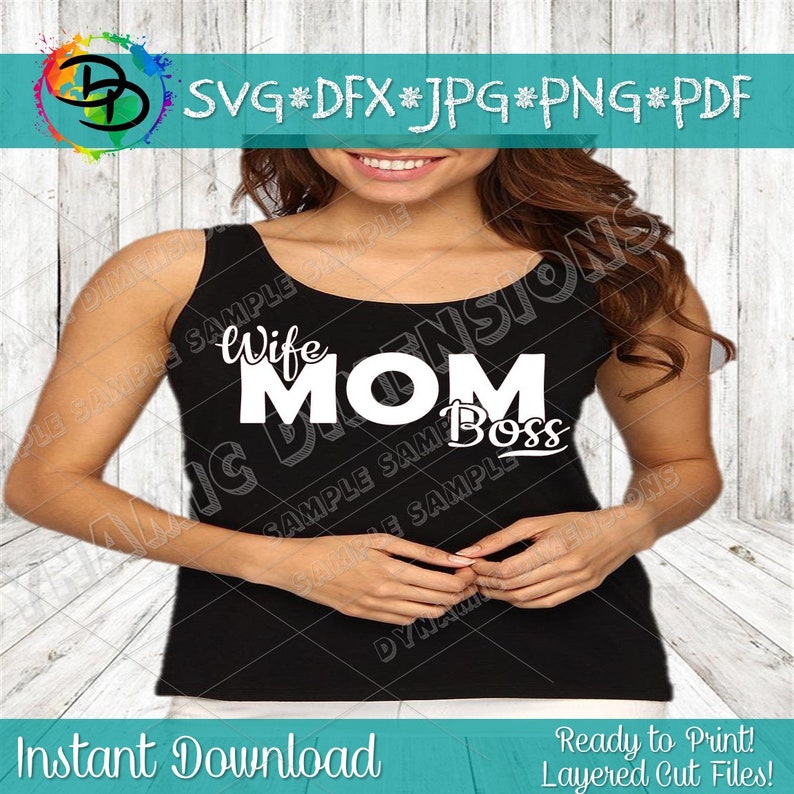 Wifey Mama Boss Svg Wife Mom Boss Svg Boss Mom Svg Hustle Etsy