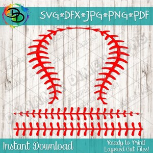 Baseball Laces SVG, Softball Threads, Svg Png Dxf, Baseball Stitches ...