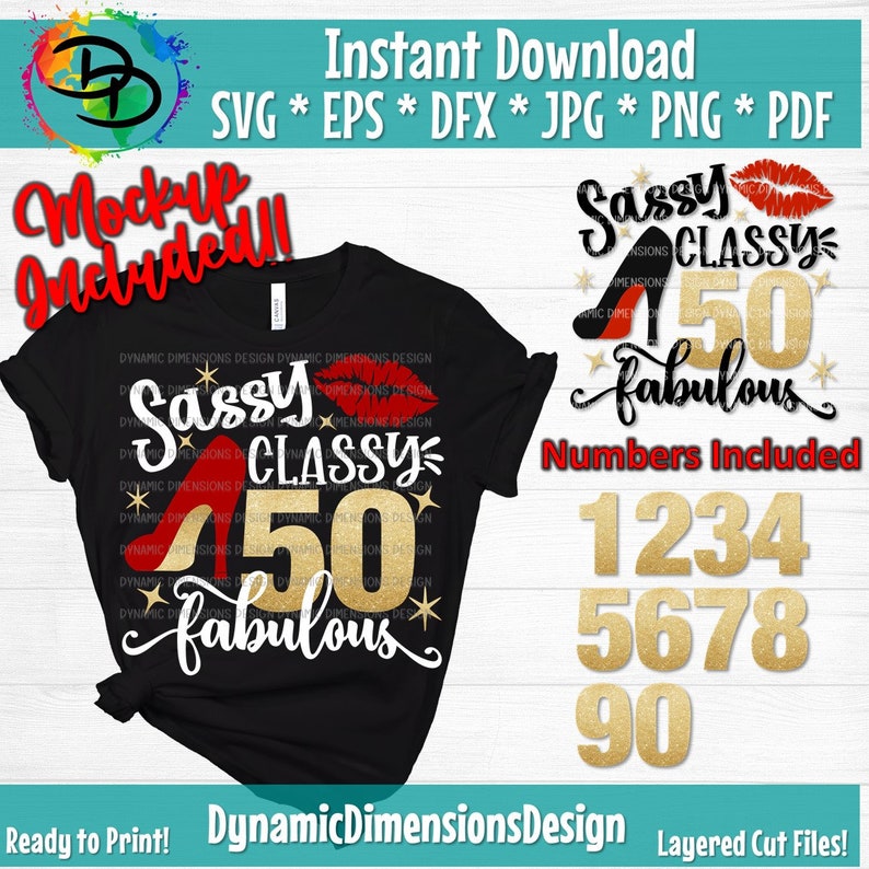 Sassy Classy Fabulous Svg Birthday Shirt High Heel Lips Etsy