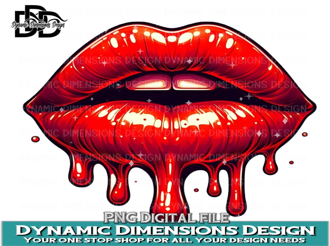 Dripping Lips PNG, Birthday Drip PNG, Glitter Lips, Birthday Drip and ...