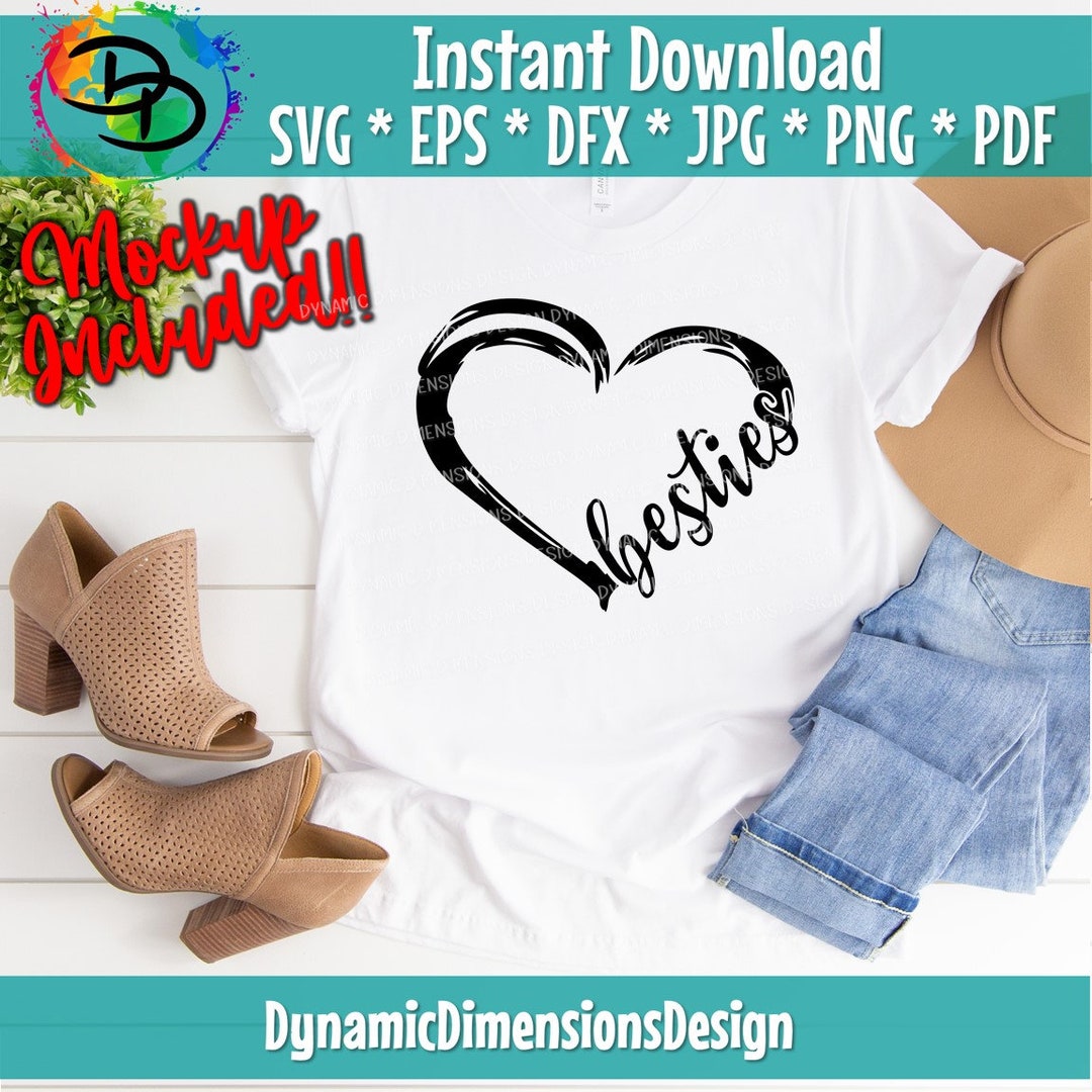 Besties SVG Bestie Best Friend Friendship Instant - Etsy