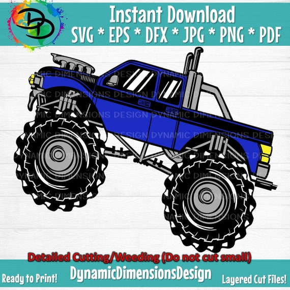 Monster Truck SVG File Monster Truck Shirt Svg Monster - Etsy