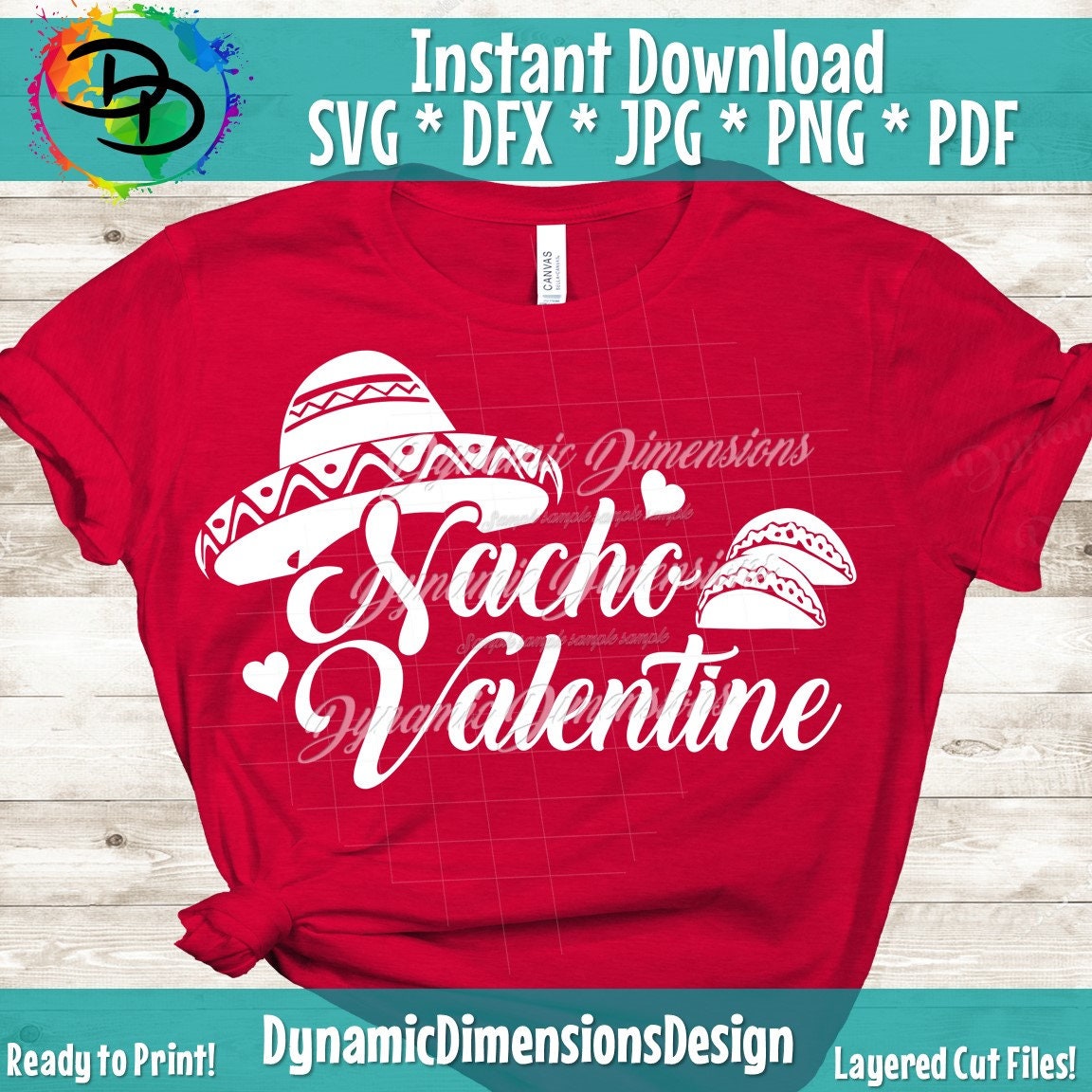Nacho Valentine SVG Valentine's Day Cut File Love | Etsy