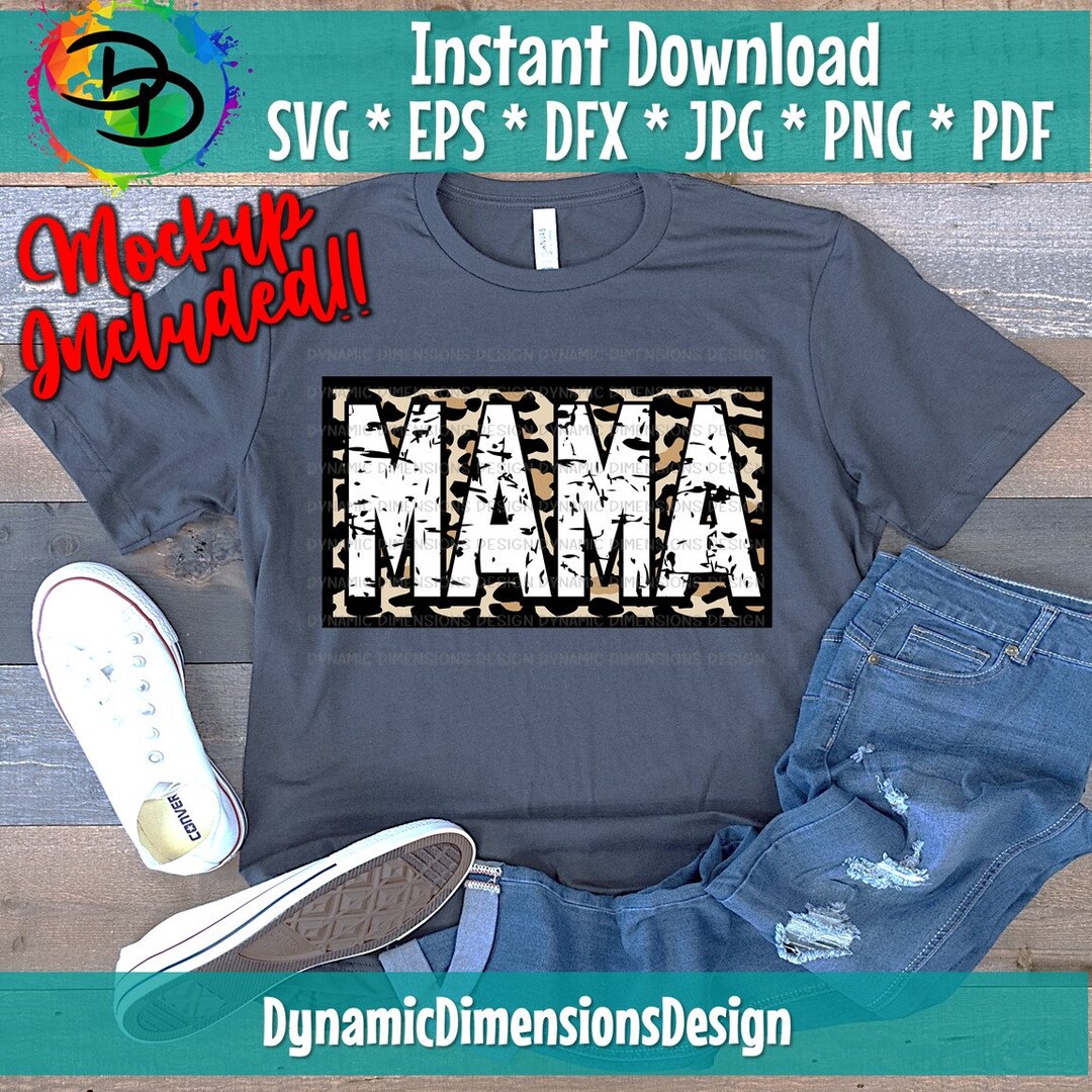 Mom Life Mom Mama Mom Quote Dots Pattern Leopard Print - Etsy