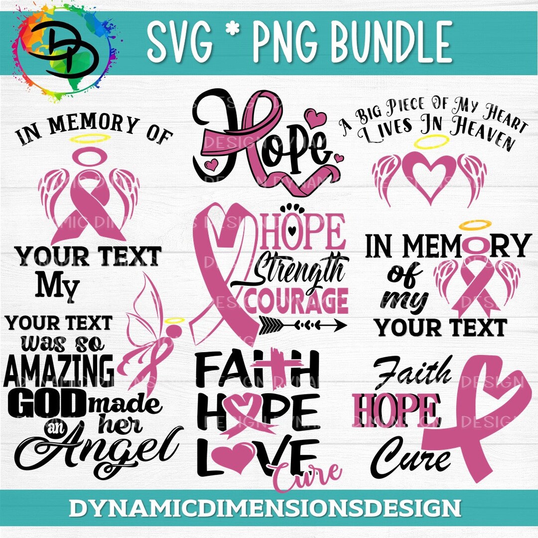 Breast Cancer SVG Bundle, Breast Cancer Svg, Cancer Awareness Svg ...
