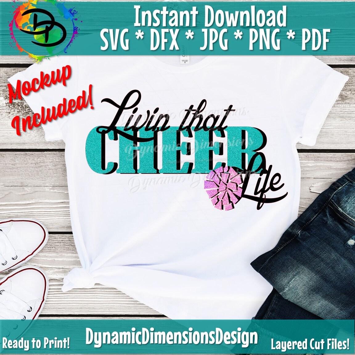 Cheer Life SVG Livin That Cheerleading Life Svg Cheer SVG - Etsy