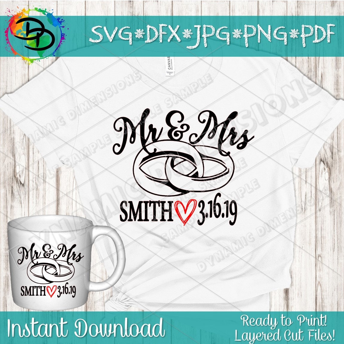 Mrs Svg file Mr Svg File Miss Svg File Wedding SVG Wedding | Etsy