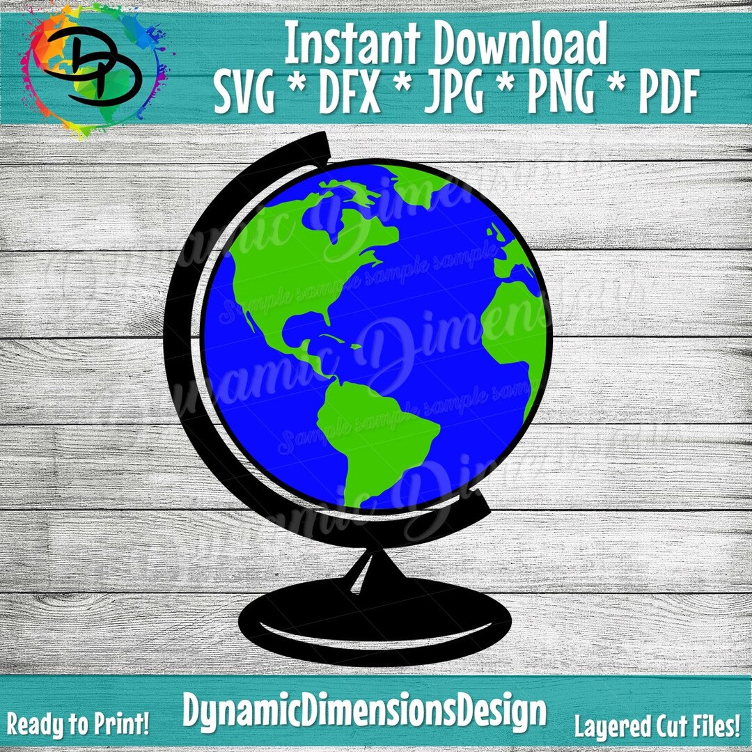 Earth Svg, Earth Clipart, Globe Svg File, Earth Day Svg, Earth Vector ...