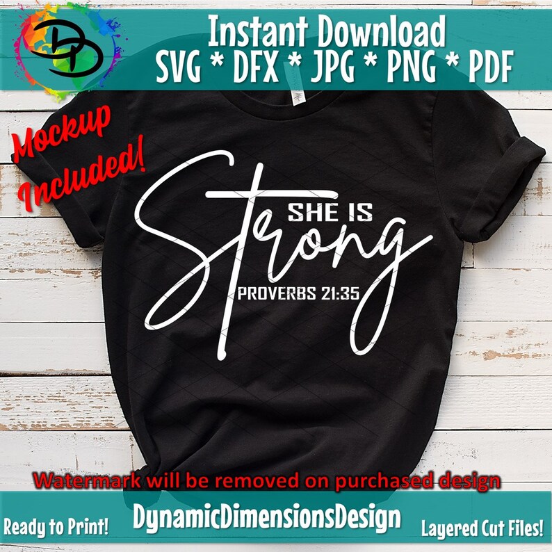 She Is Strong Svg Proverbs 31 25 Svg Christian Svg Dxf And Etsy