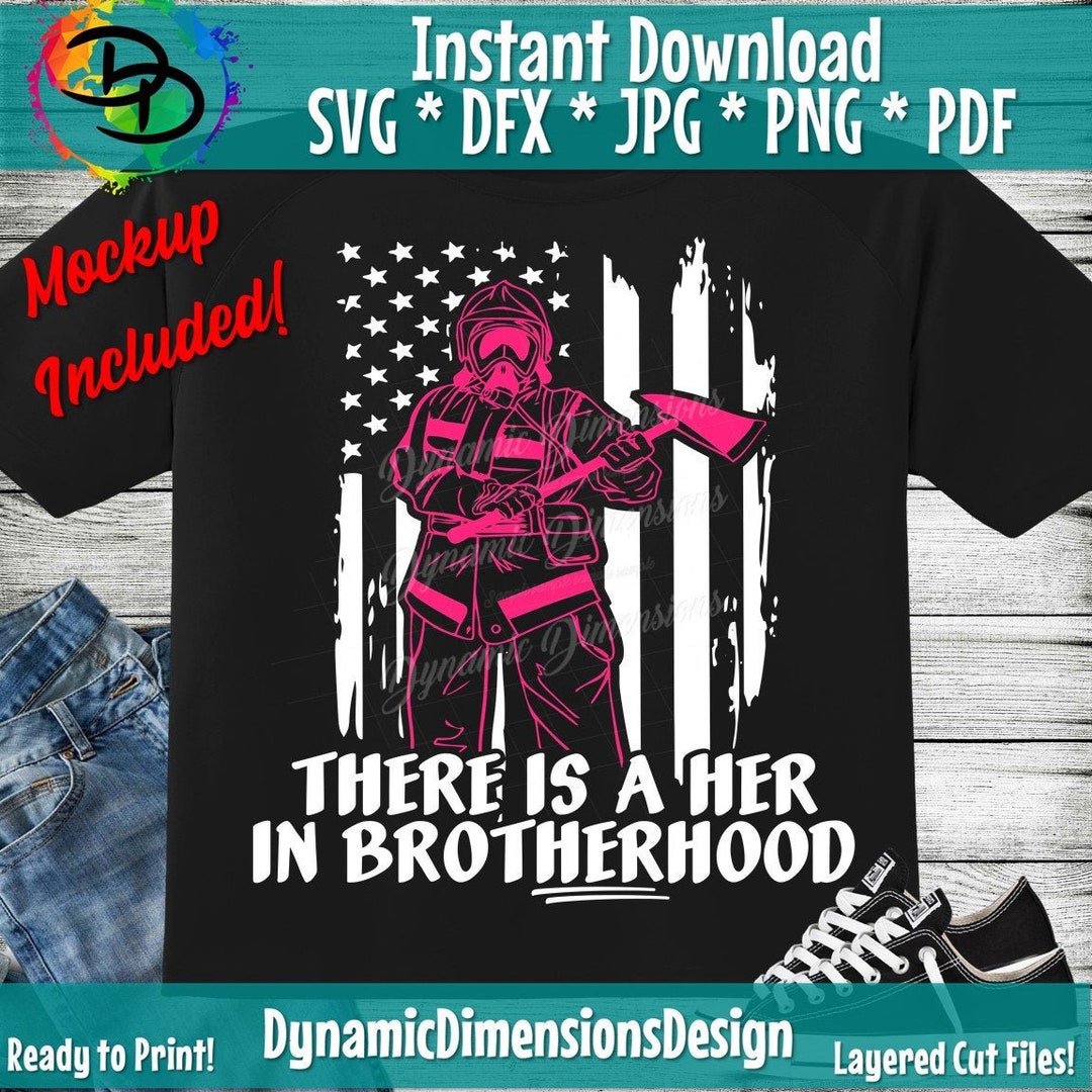 Firefighter Svg, Woman Firefighter Svg, Female Firefighter, Thin Red ...