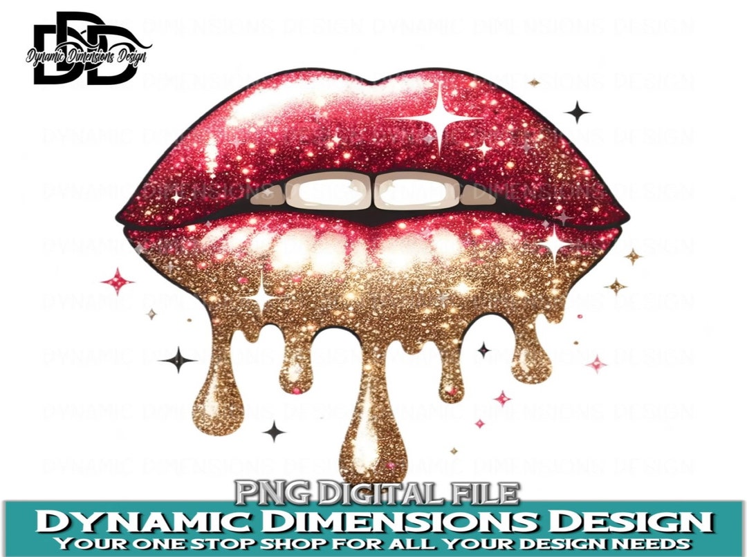 Dripping Lips PNG, Birthday Drip PNG, Glitter Lips, Birthday Drip and ...