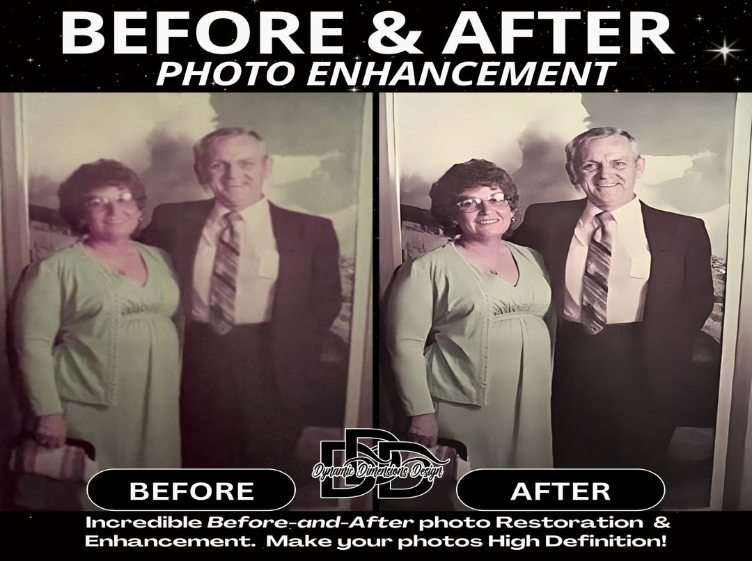 Before and After, Photo Restoration Service, Restore Picture Clear ...