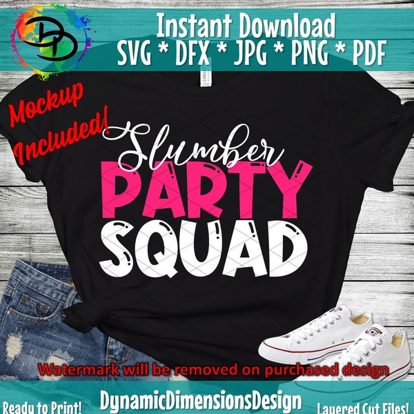 Slumber Party Squad Svg - Etsy