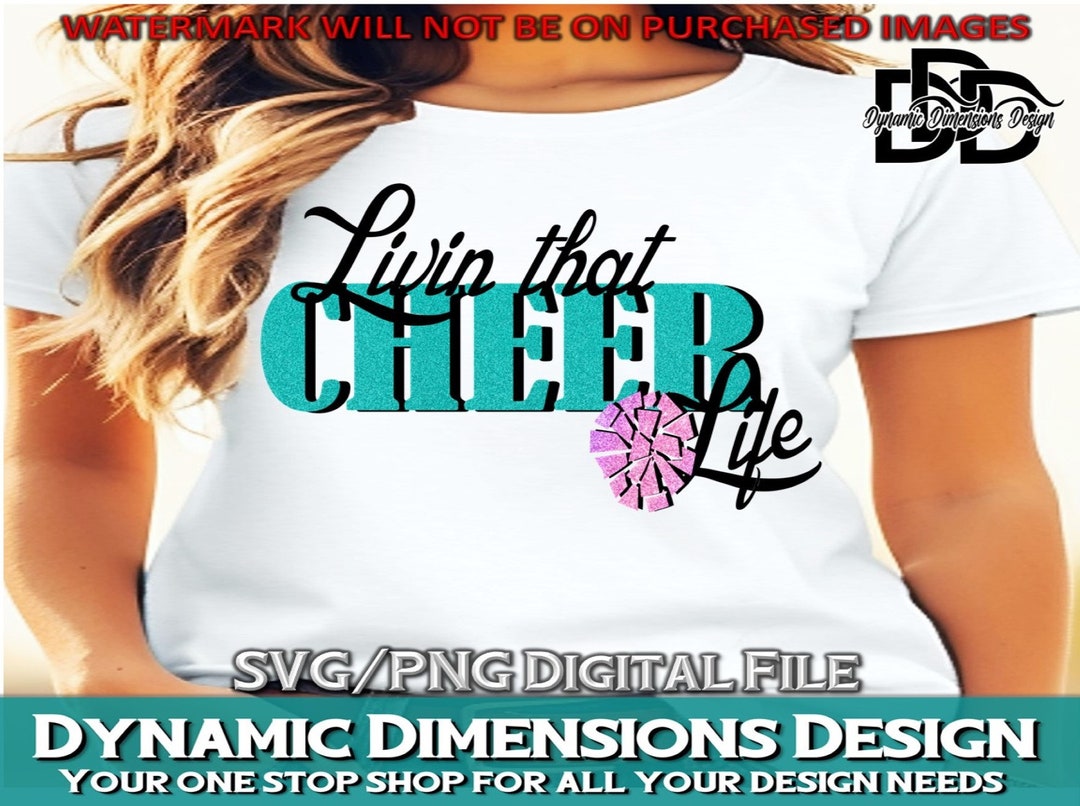 Cheer Life SVG, Livin That Cheerleading Life Svg, Cheer SVG ...
