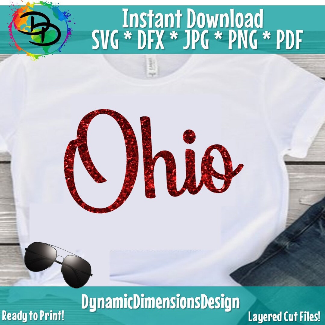 Ohio Svg, Ohio in Script, Script Font, College, Basketball, Football ...