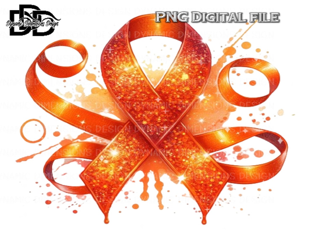 Awareness Ribbon, Orange Ribbon, Cancer Awareness, Png File for ...