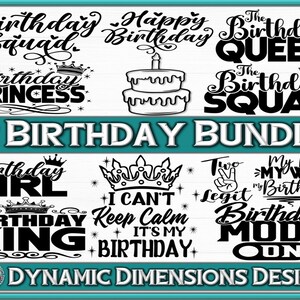Happy Birthday Svg Birthday Bundle Birthday Svg Birthday - Etsy