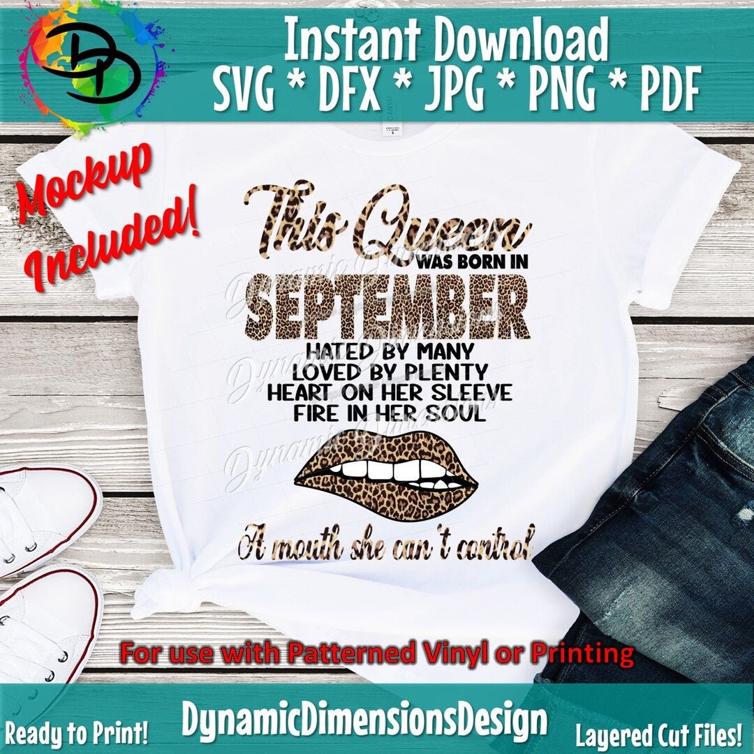 September Girl Svg September Birthday Svg This Queen Was - Etsy