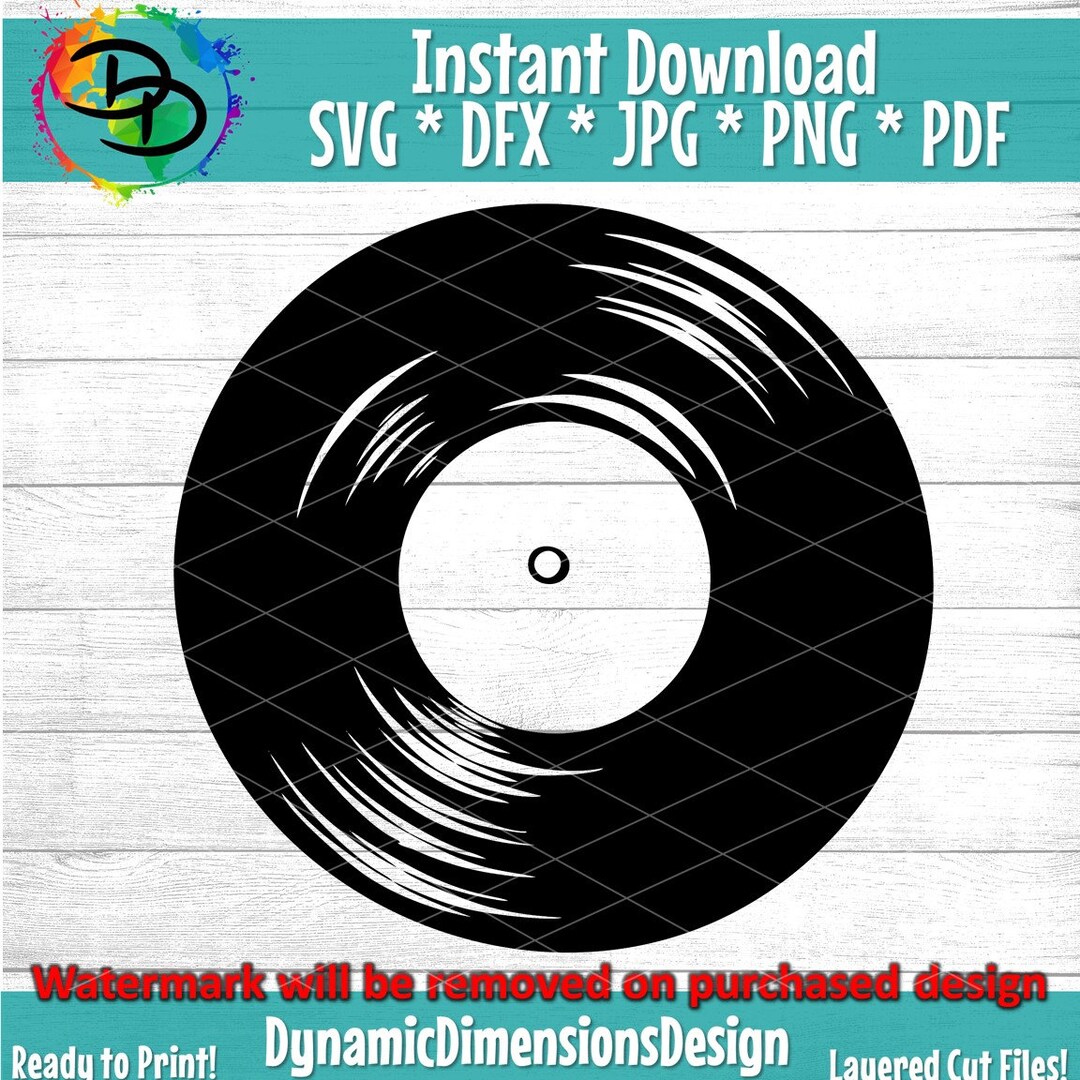 Vinyl Record SVG Vinyl Record PNG Long Play Clipart Vintage - Etsy.de