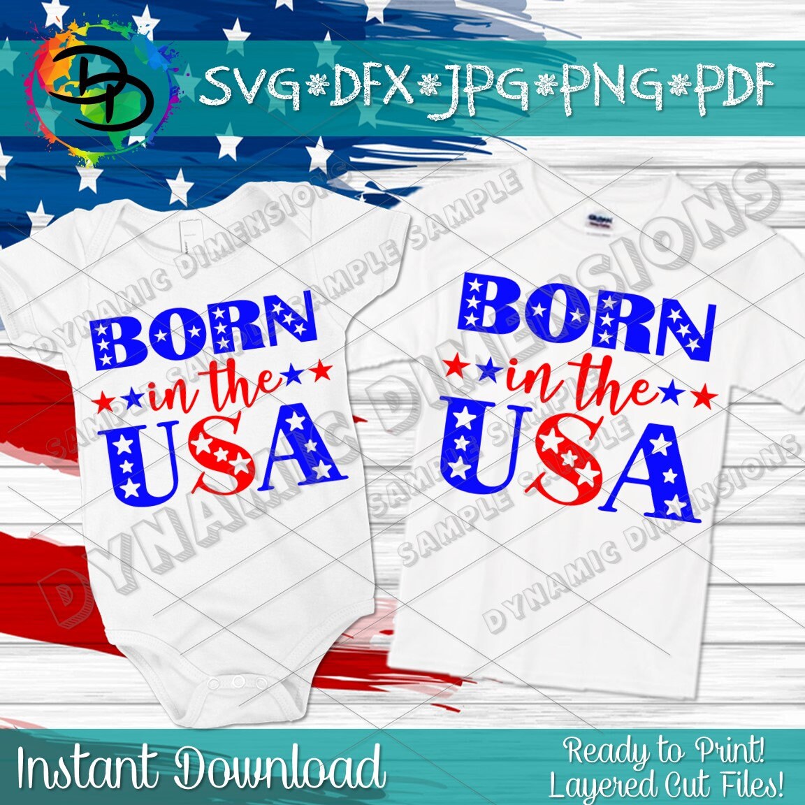 Born in the USA Svg Patriotic Svgusa Flag Svg Independence | Etsy